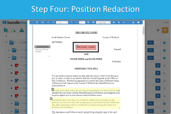 How to Redact Court Documents — Bundledocs