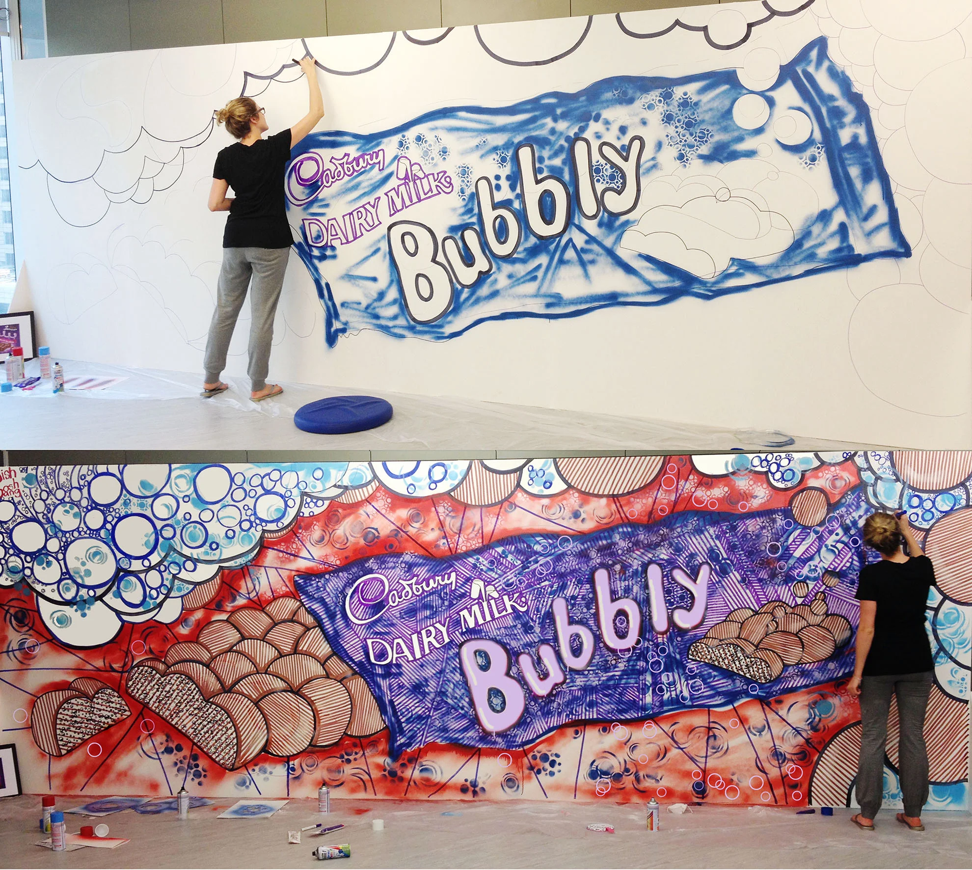 Maddy Butcher, British street artist, illustrator & painter, Dubai UAE ...