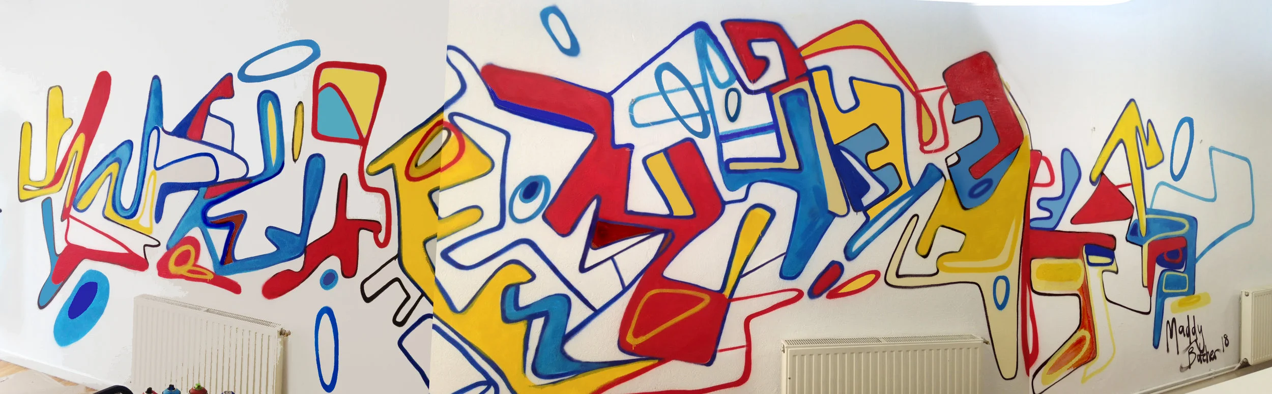 Maddy Butcher, British street artist, illustrator & painter, Dubai UAE ...