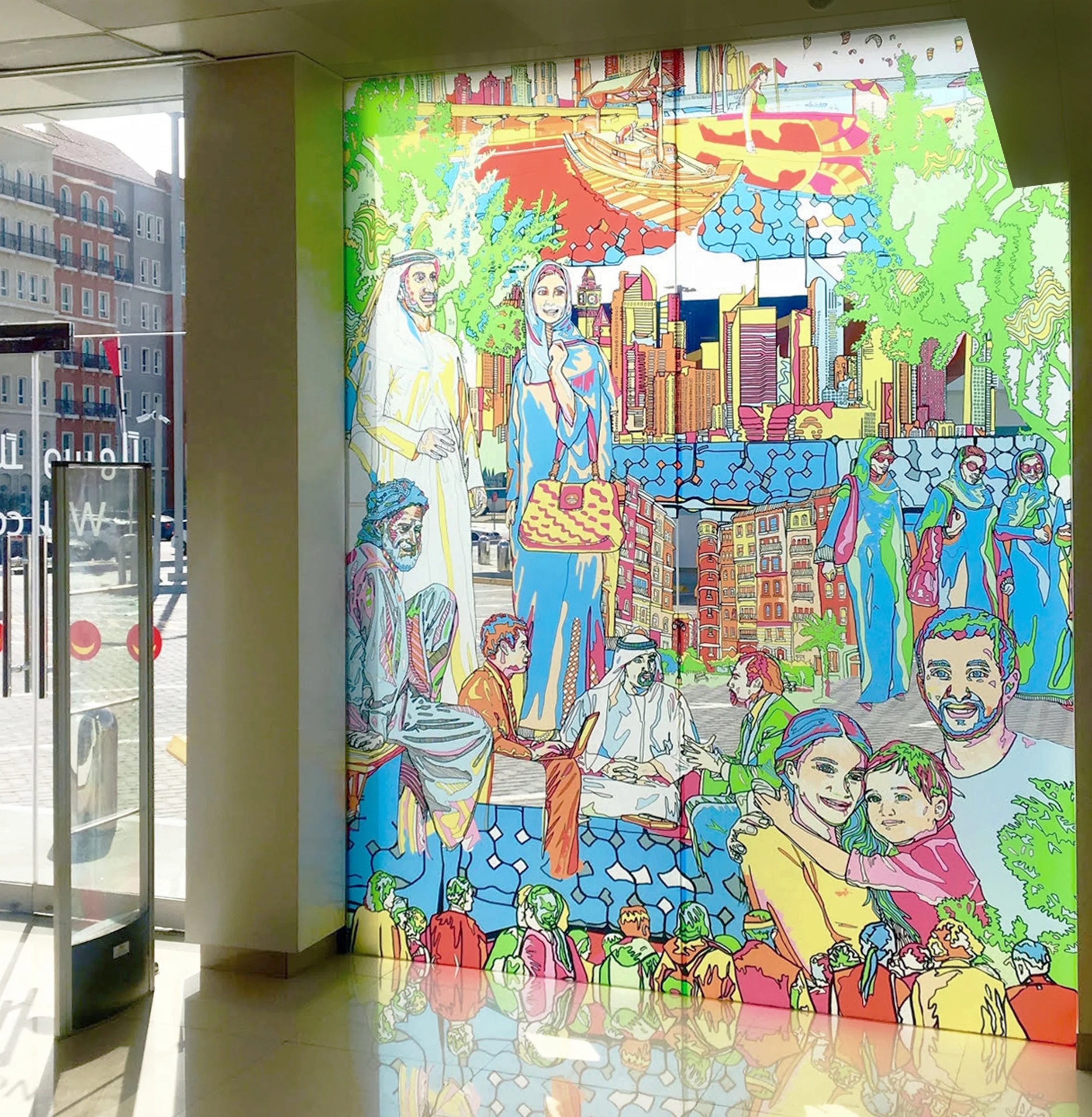 Maddy Butcher, British street artist, illustrator & painter, Dubai UAE ...