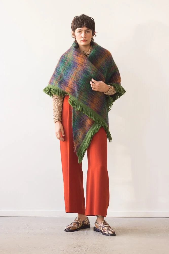 1960s Scottish Mohair Plaid Shawl — Wayward Collection