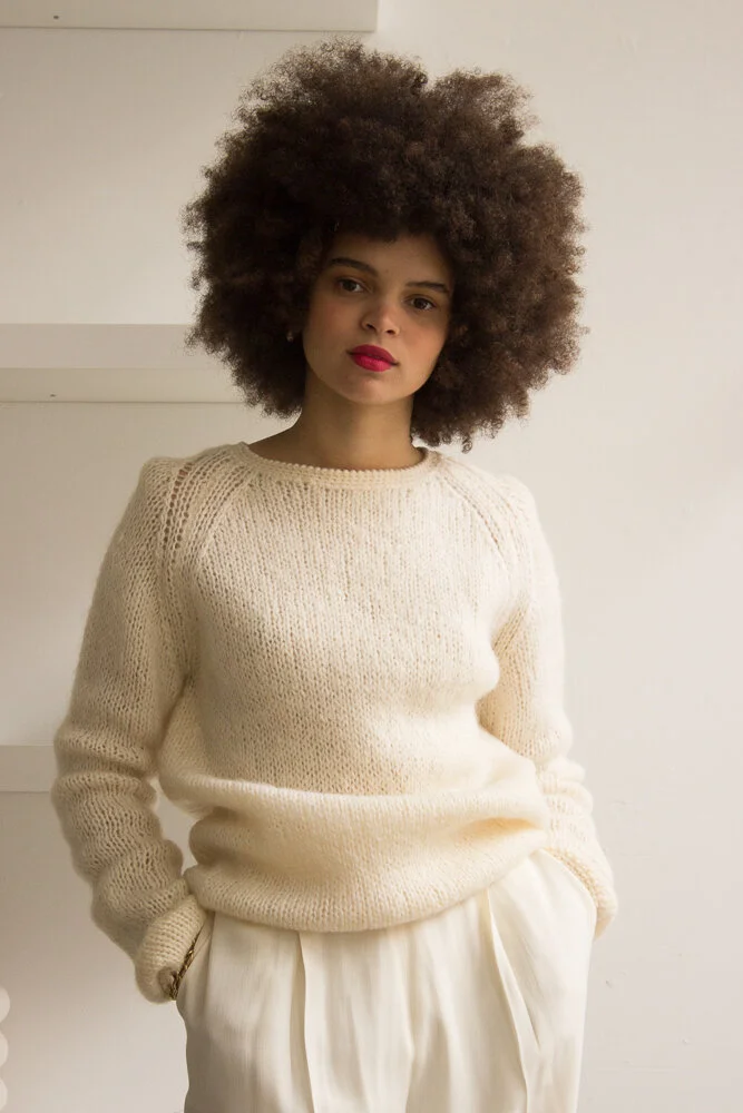 1960s Soft Creme Italian Wool and Mohair Sweater — Wayward Collection