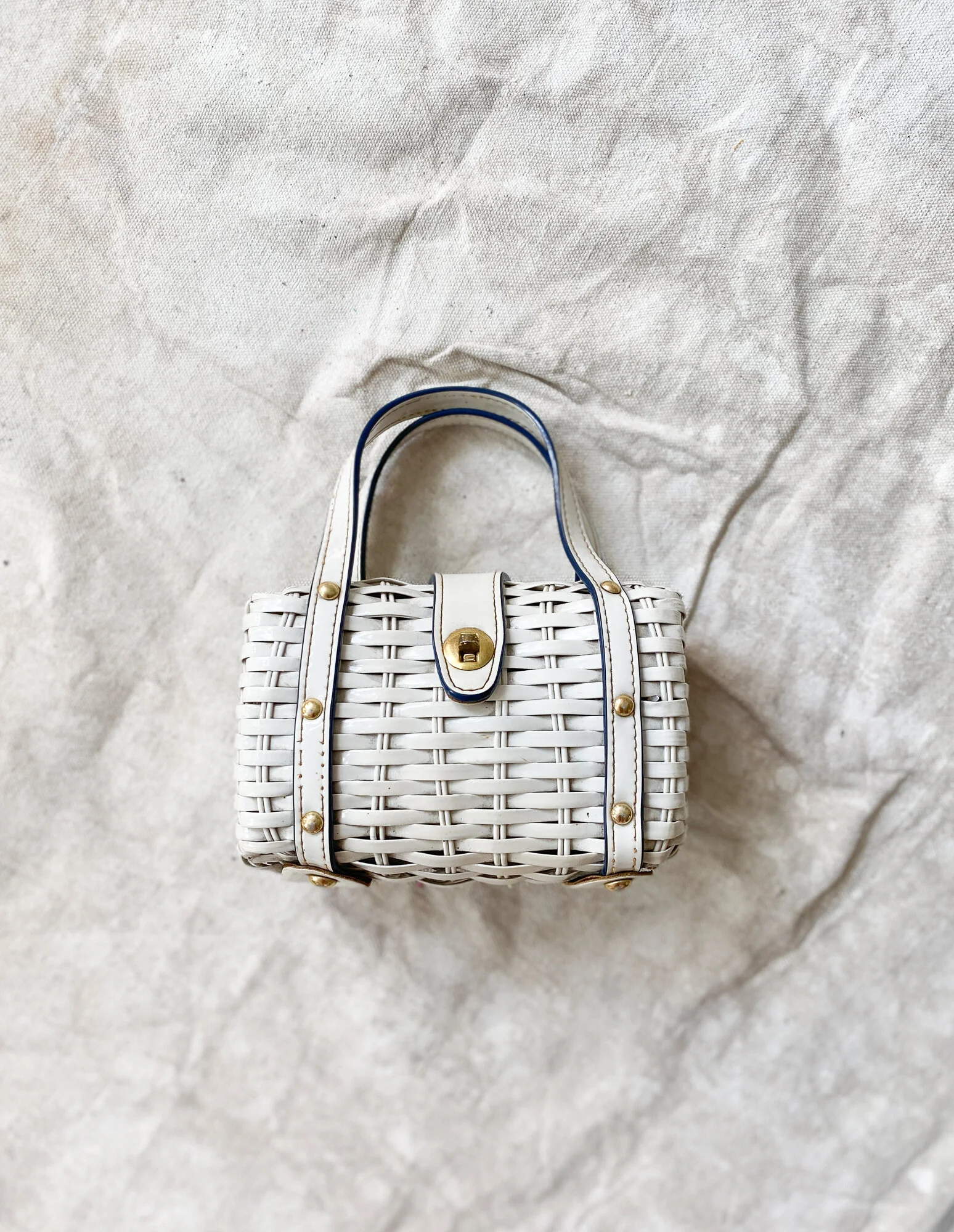 1960s Vinyl Basket Mini Bag — Wayward Collection