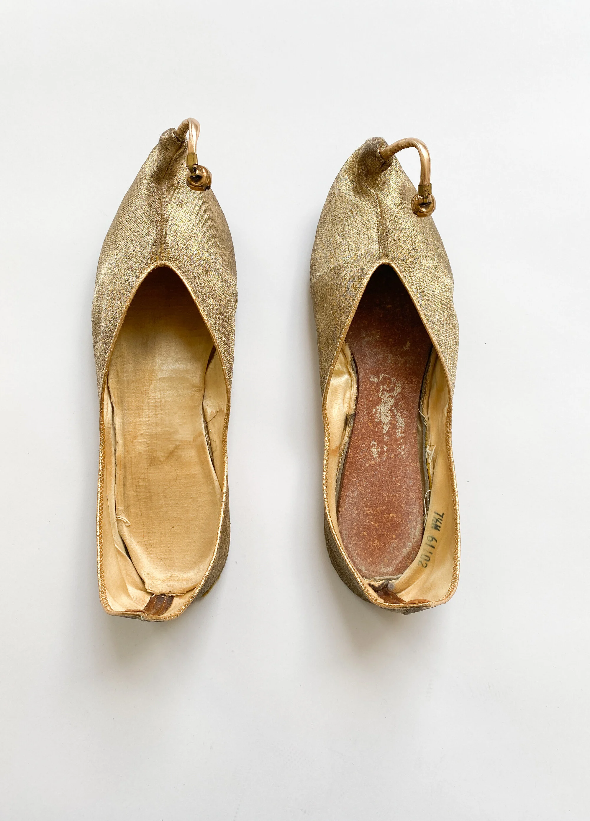 1960s Gold Lamé Curled Toe Slippers — Wayward Collection