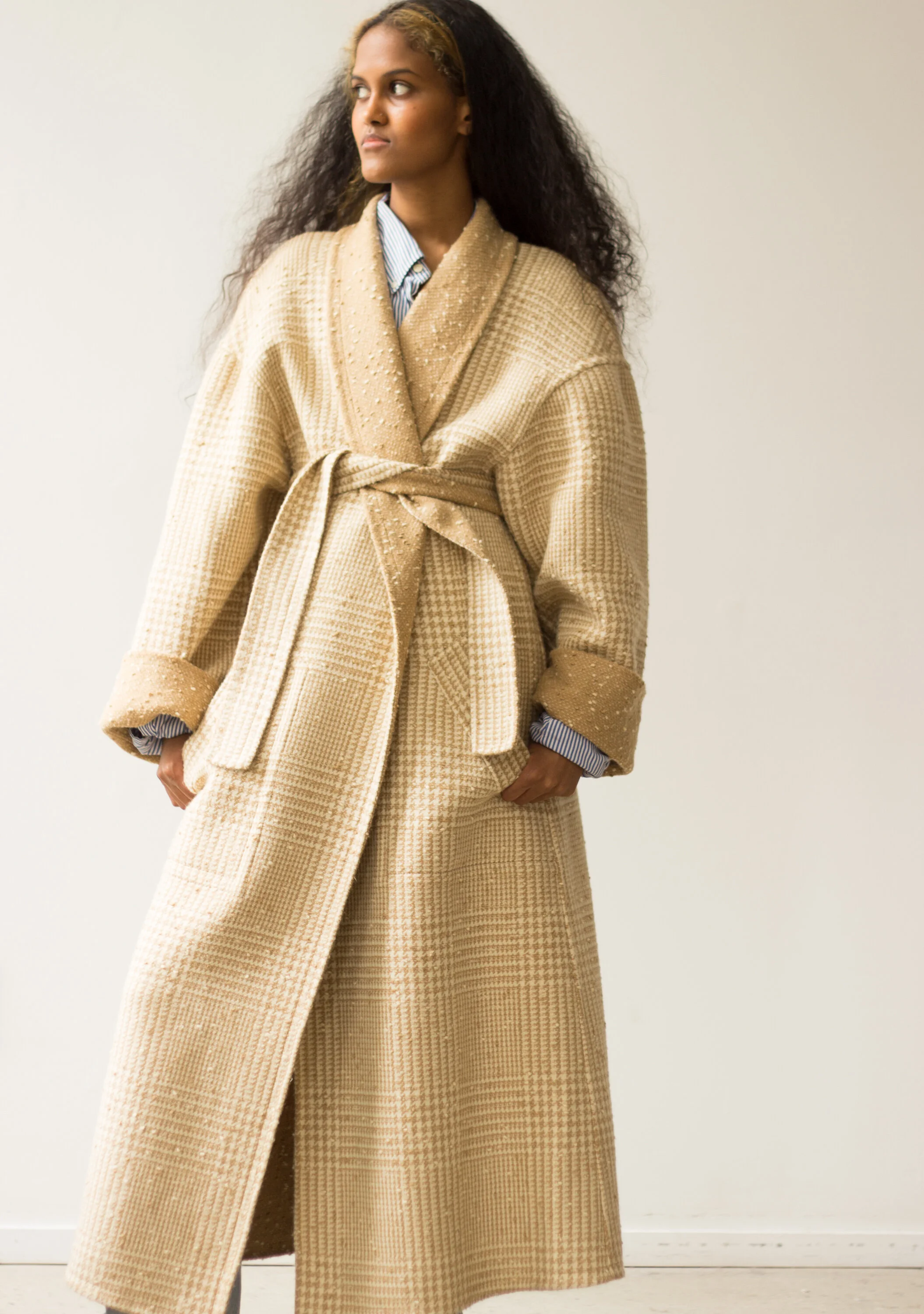 1980s ESCADA Reversible Bouclé Tweed Wrap Coat — Wayward Collection