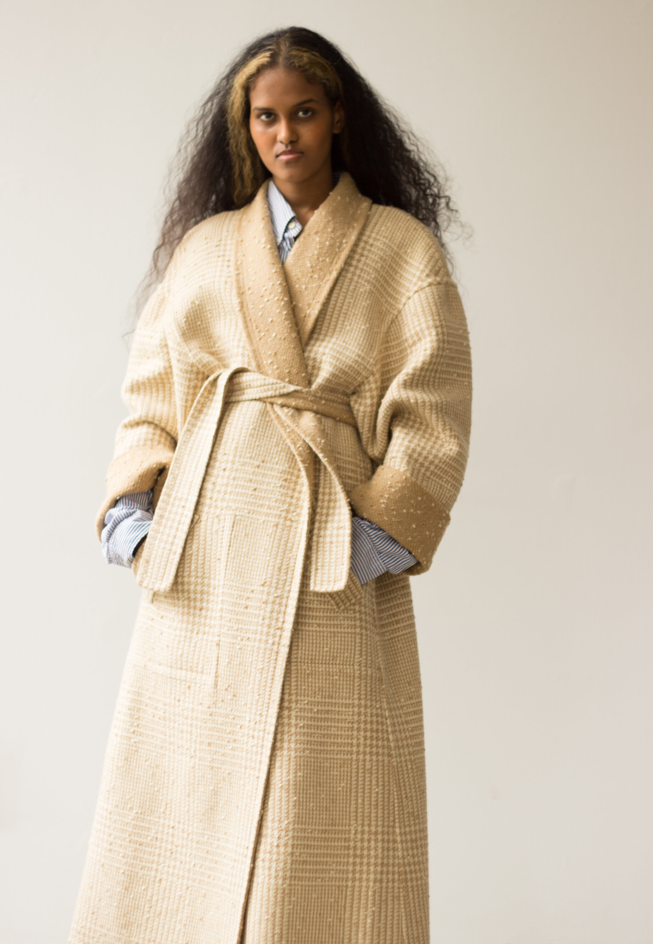 1980s ESCADA Reversible Bouclé Tweed Wrap Coat — Wayward Collection