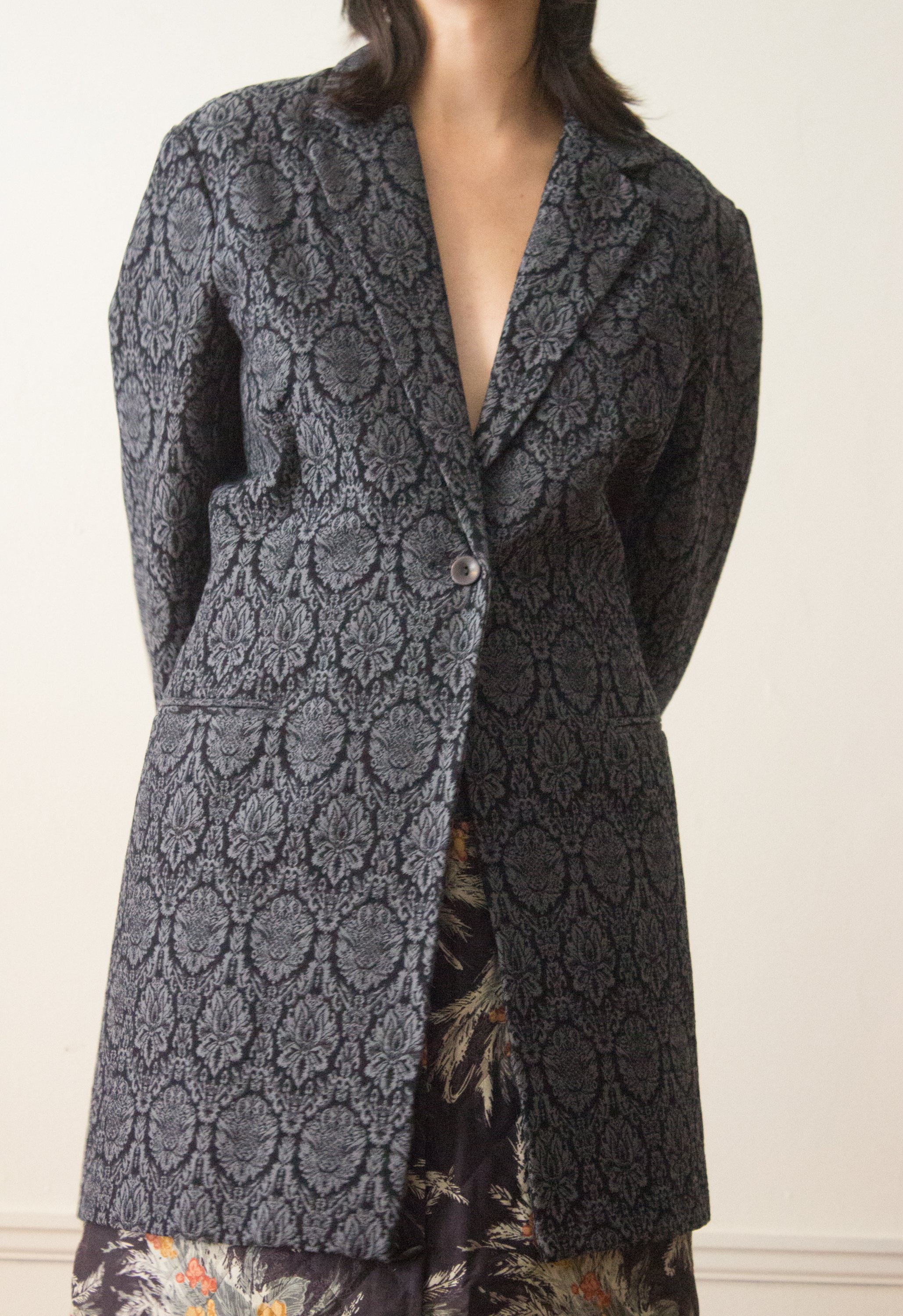 1990s Jacquard Long Line Blazer — Wayward Collection
