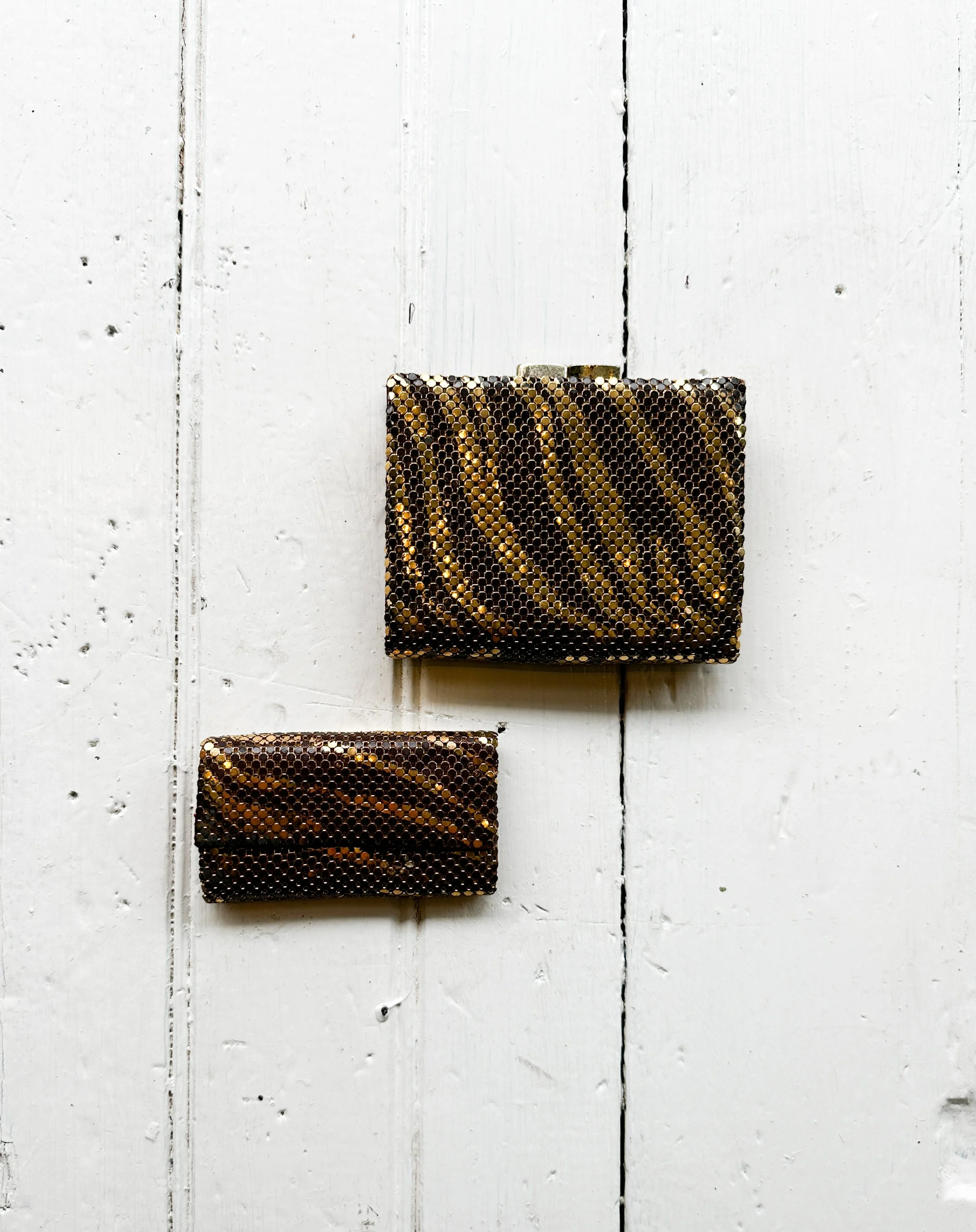 1970s Whiting & Davis Zebra Metal Mesh Wallet and Key Covers — Wayward ...