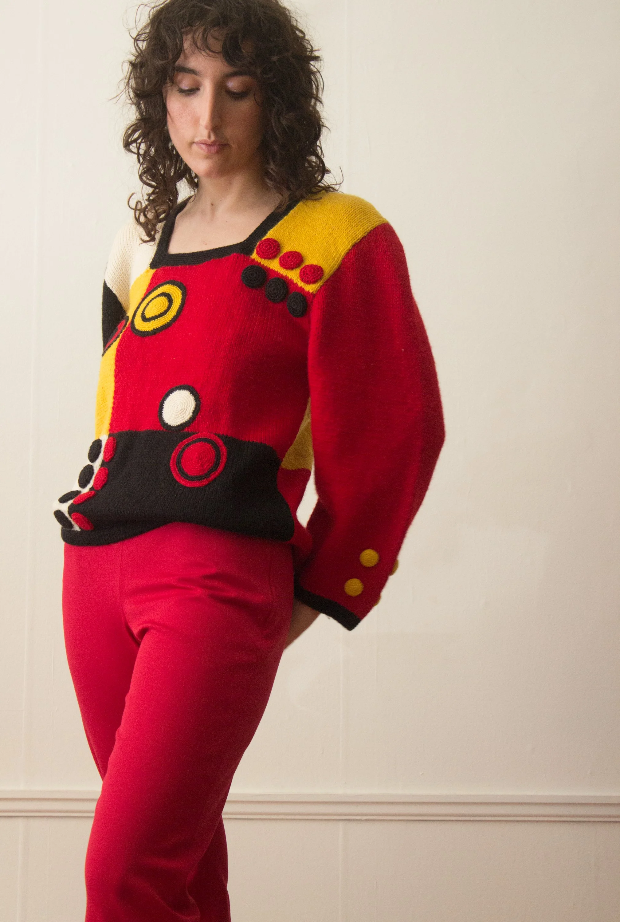 1980s Elena Rubinova Wool "Delaunay" Sweater — Wayward Collection