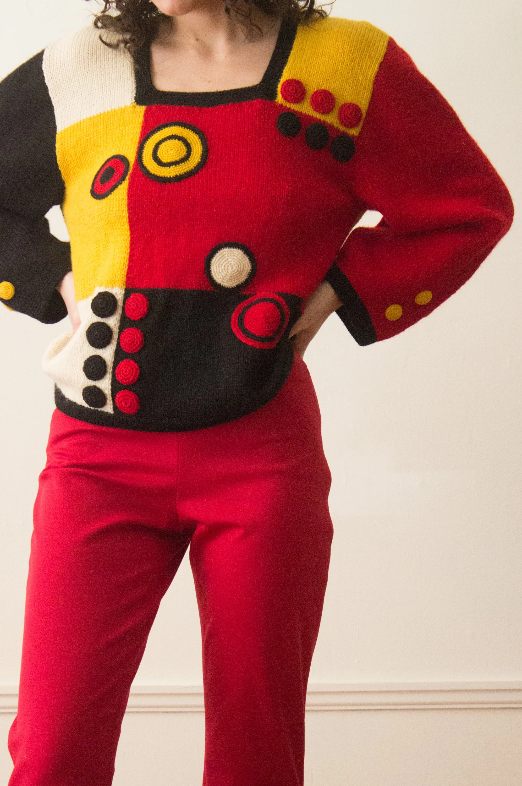 1980s Elena Rubinova Wool "Delaunay" Sweater — Wayward Collection
