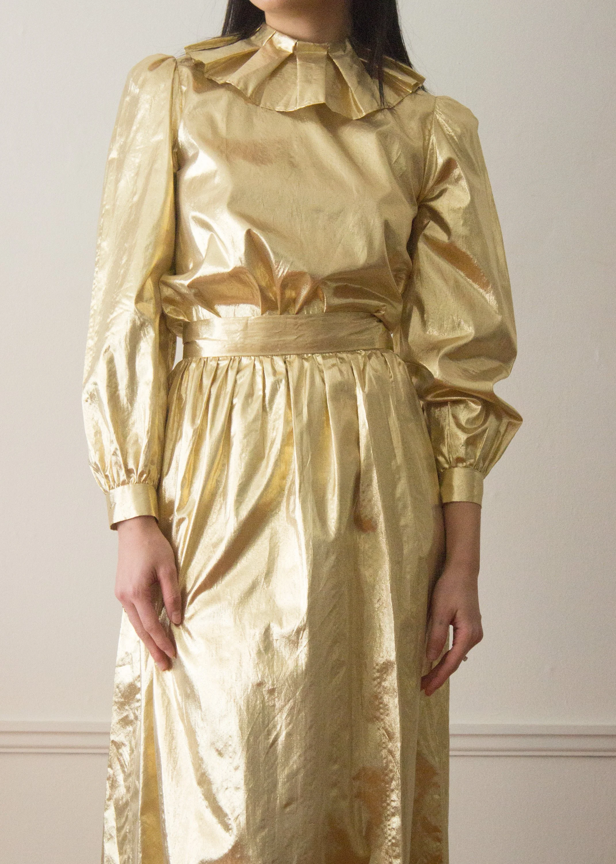 1970s Gold Lamé Pierrot Collar Ensemble — Wayward Collection