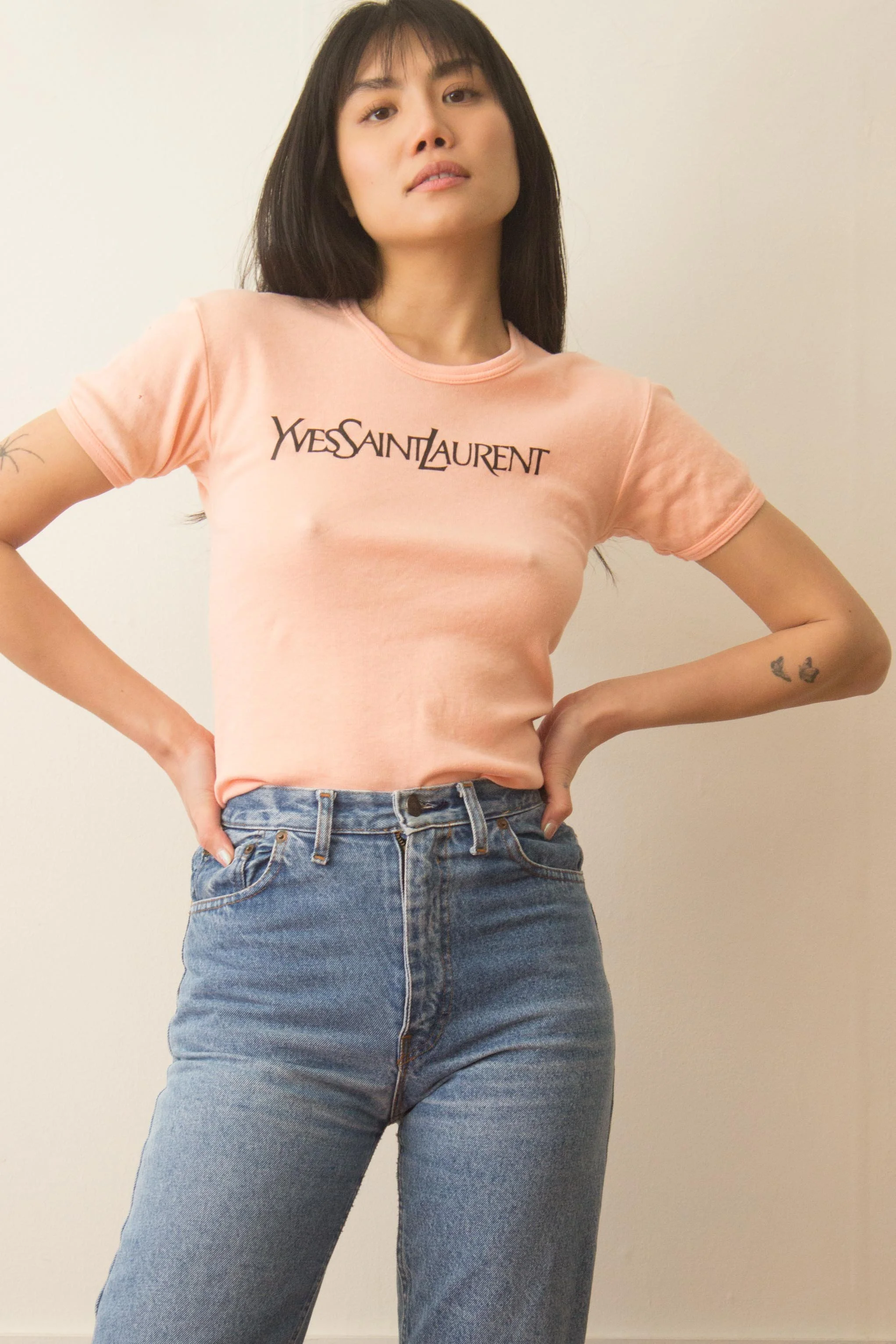 1970s Yves Saint Laurent Bootleg Baby Tee — Wayward Collection