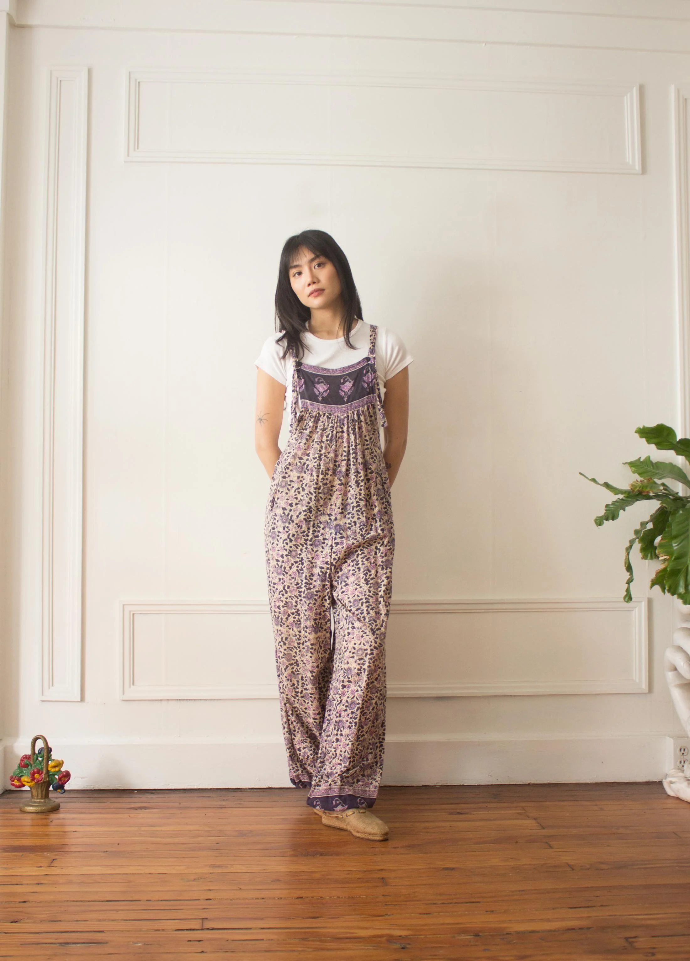 1970s Soft India Cotton Voile Overalls — Wayward Collection