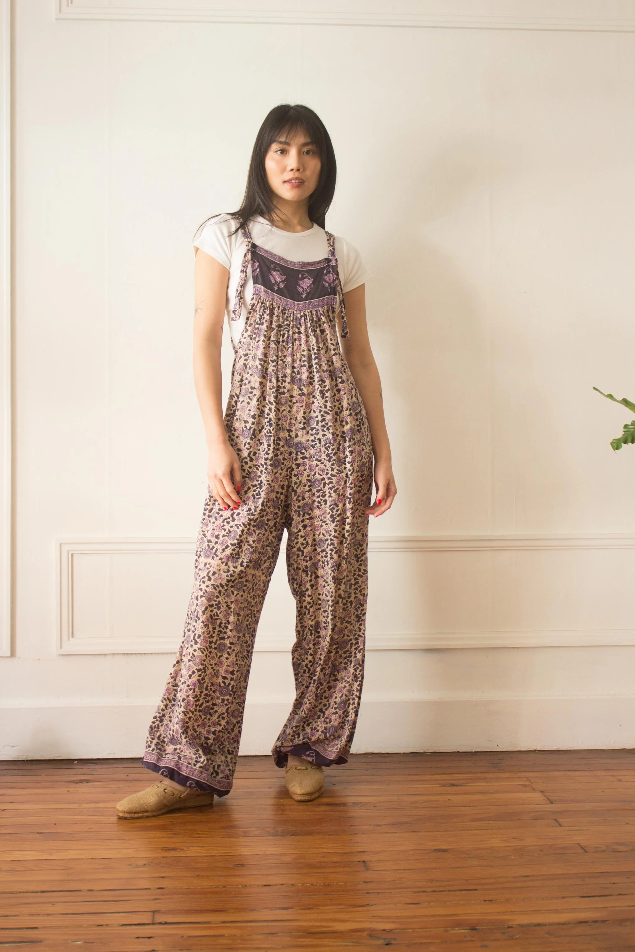 1970s Soft India Cotton Voile Overalls — Wayward Collection