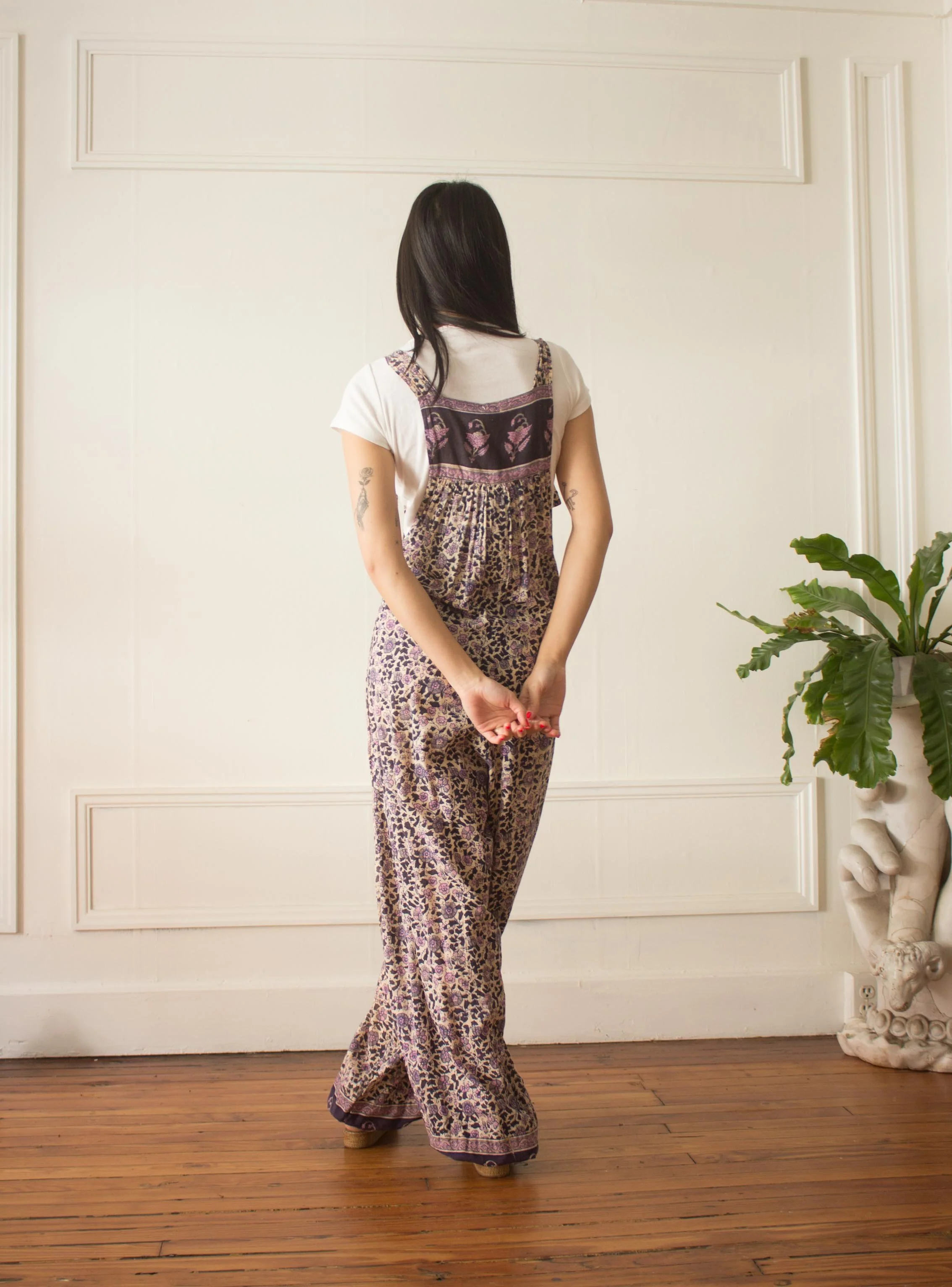 1970s Soft India Cotton Voile Overalls — Wayward Collection