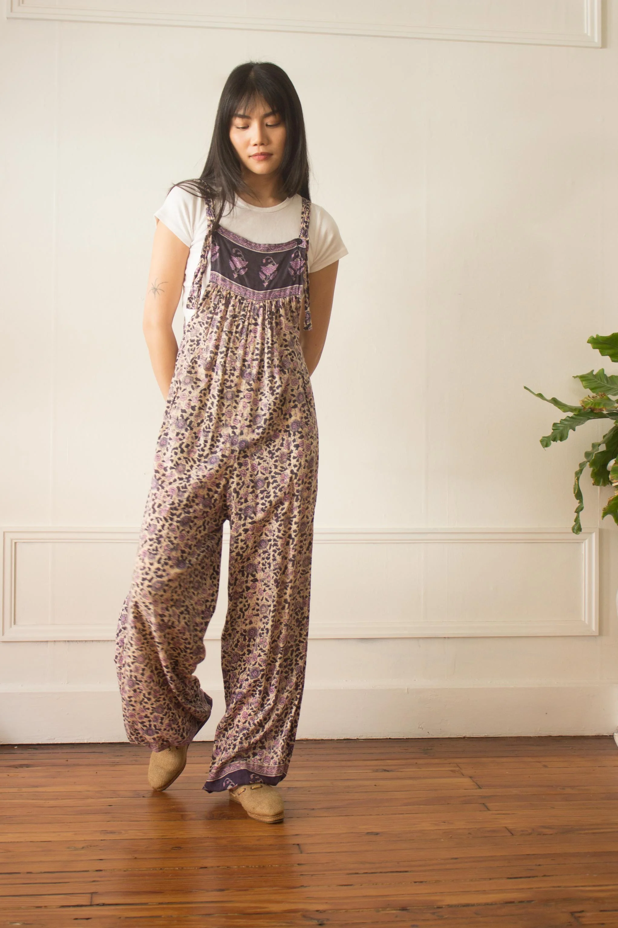 1970s Soft India Cotton Voile Overalls — Wayward Collection
