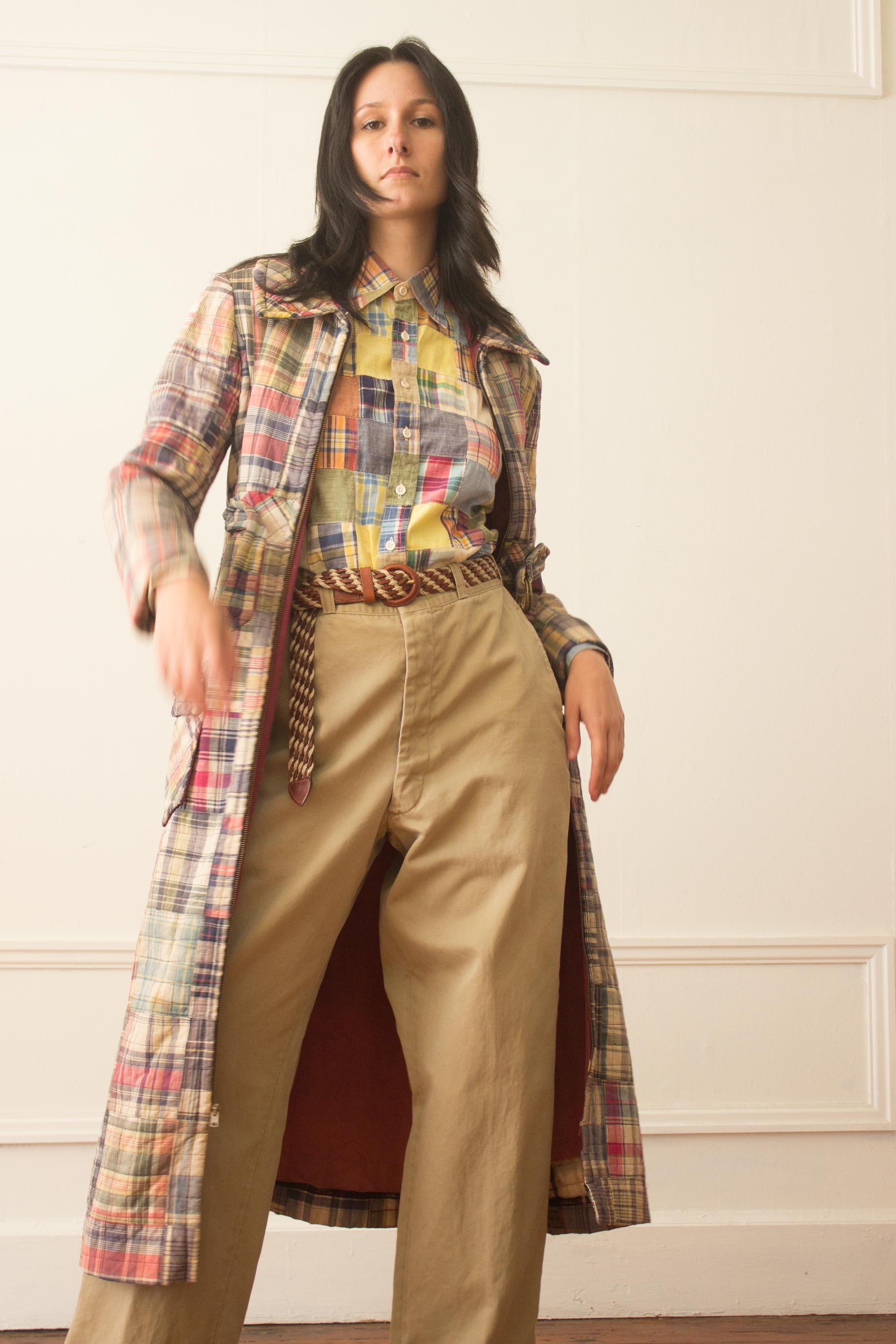 1960s Miss Bergdorf Madras Patchwork Cotton Padded Jacket — Wayward Collection