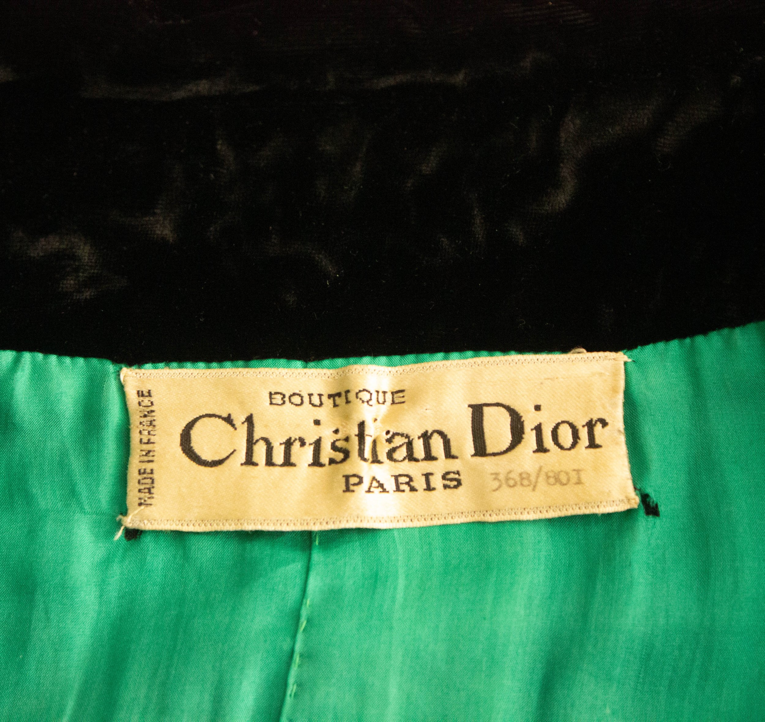 1960s Christian Dior Silk Velvet Suit — Wayward Collection