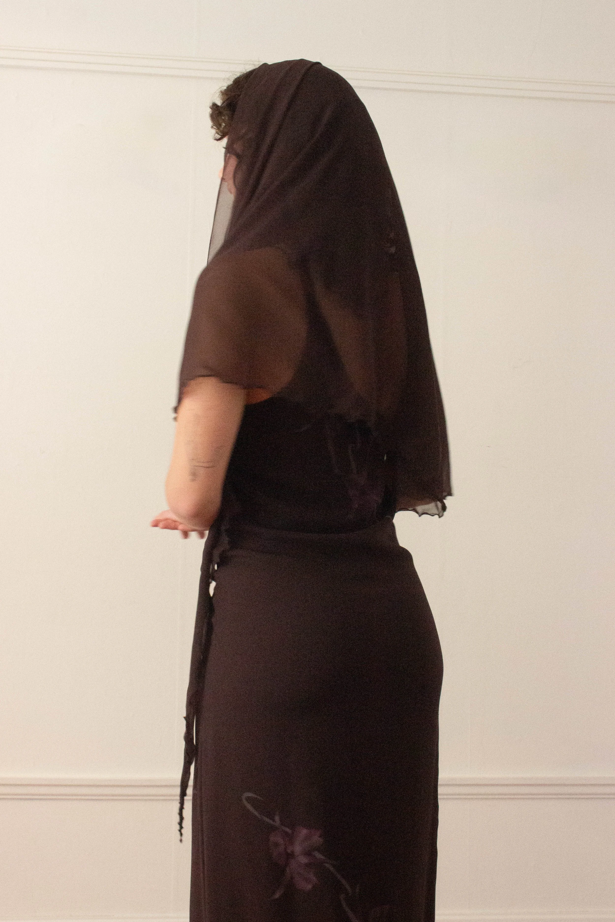1970s Nan Duskin Hand-Painted Silk Chiffon One Shoulder Gown — Wayward ...