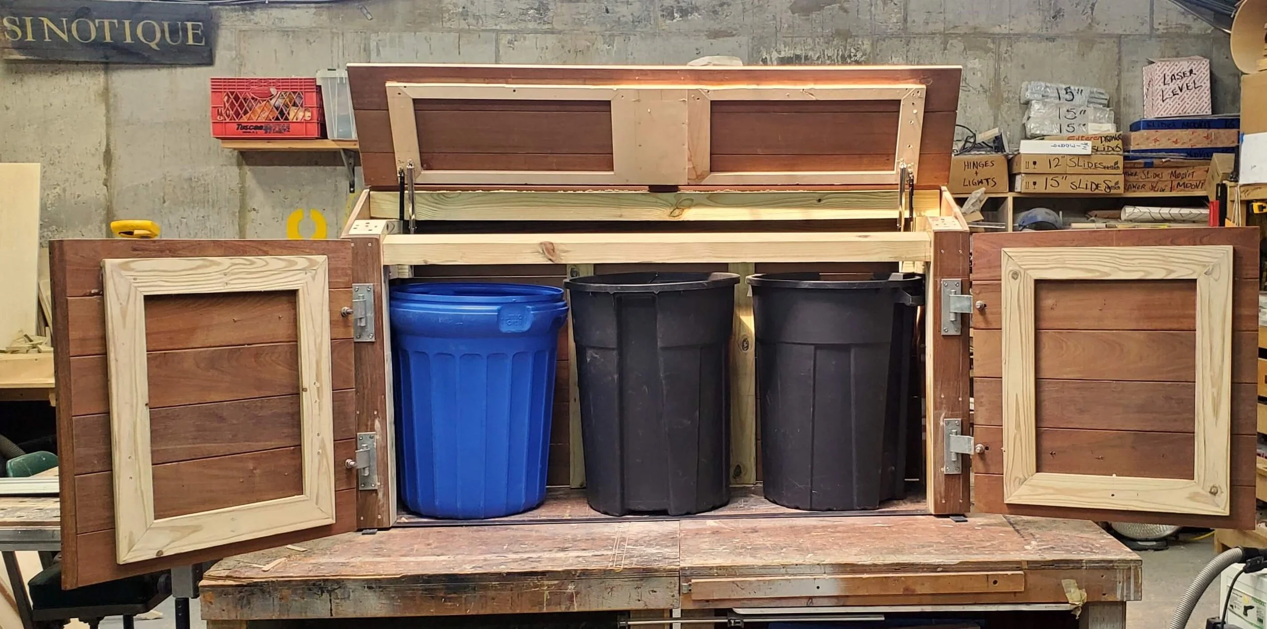Custom Garbage Bin for a Co-op — The Sinotique Group