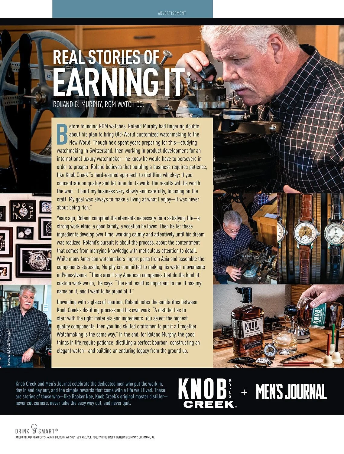 Knob Creek and Men's Journal Spotlight RGM's Roland Murphy — RGM Watch Co.