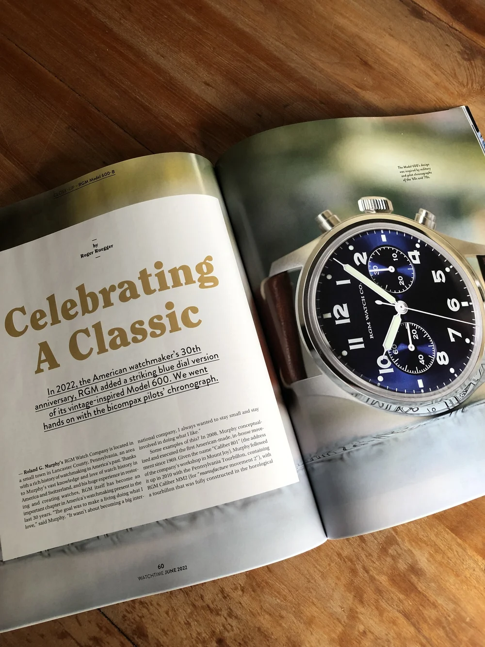 WatchTime Magazine reviews the RGM Model 600-B — RGM Watch Co.