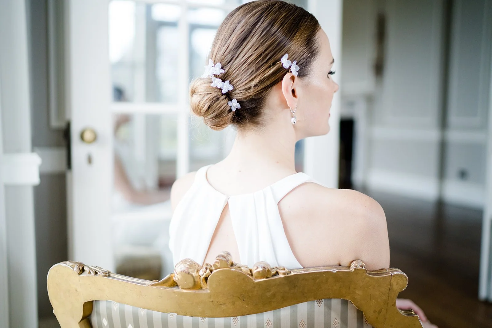 lilac organza hairpins with freshwater pearl detail. | Victoria ...