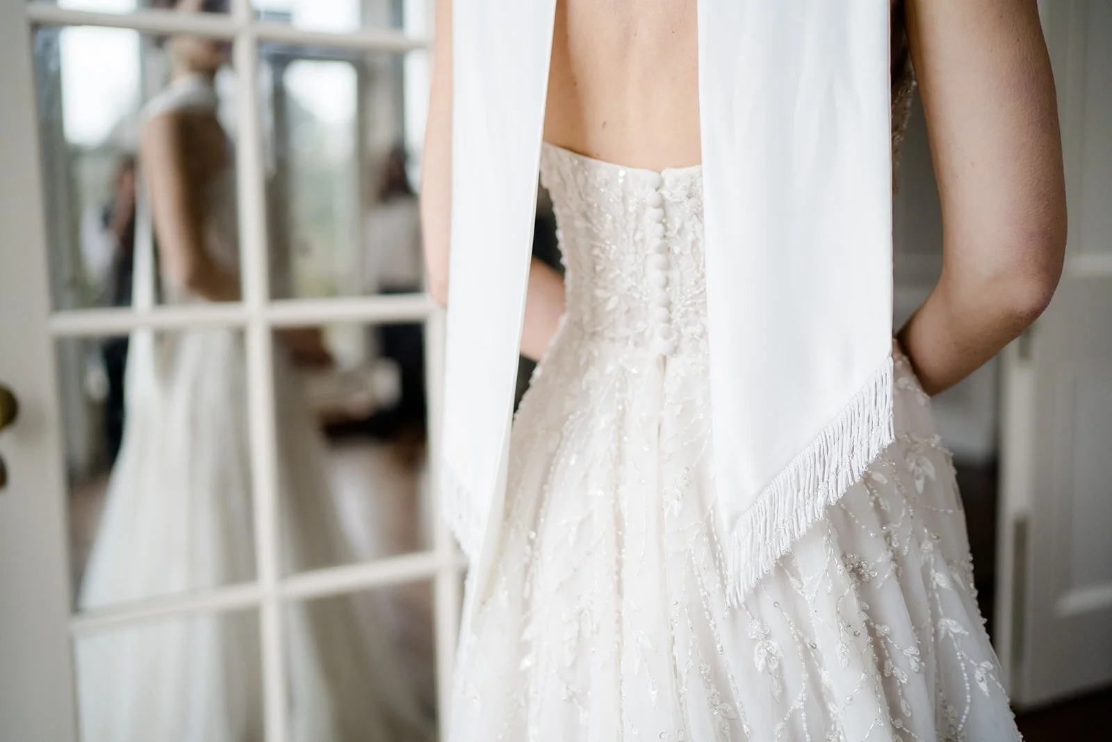 Beaded fringe bridal sash | Victoria Fergusson Accessories