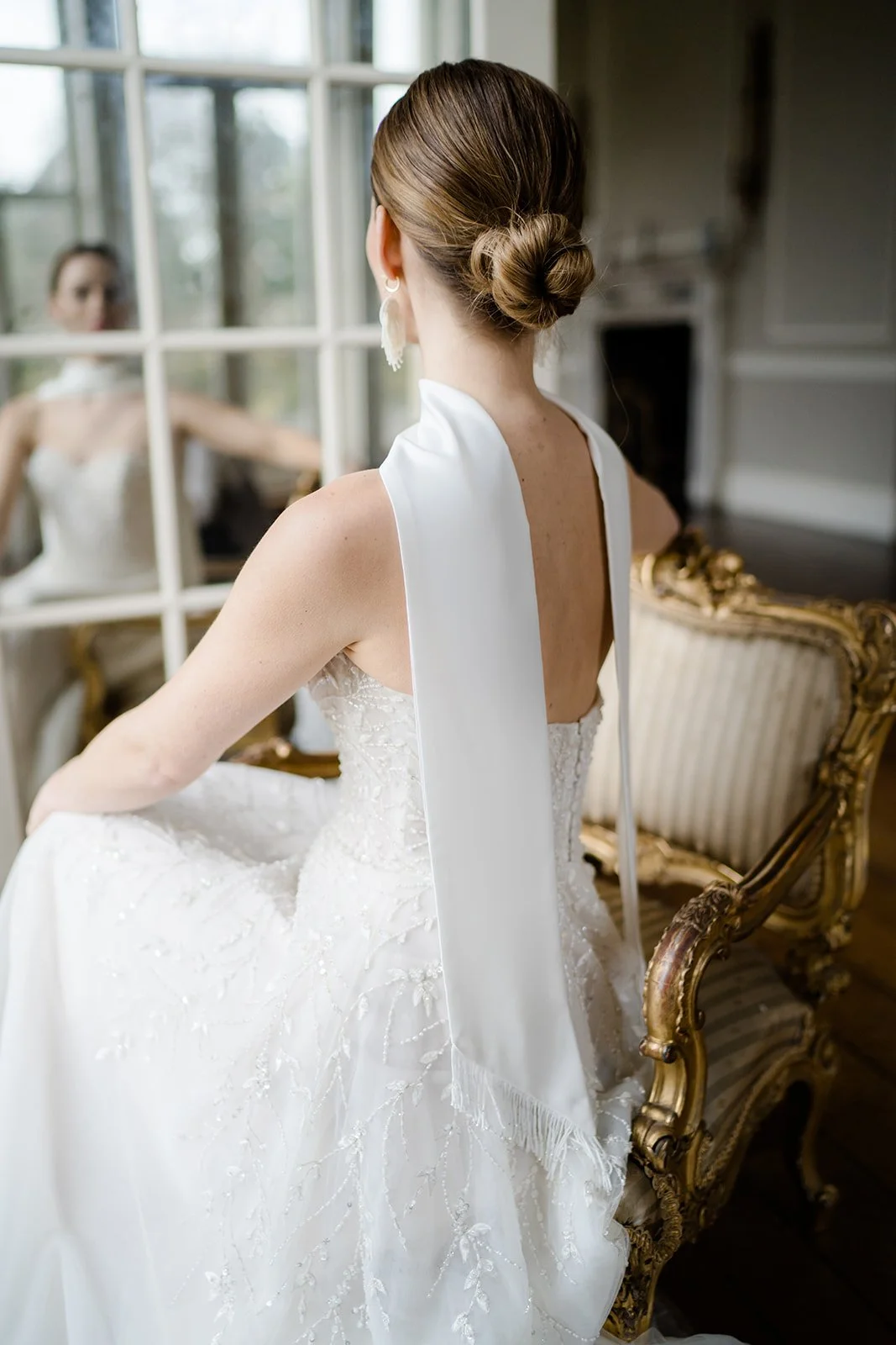 Beaded fringe bridal sash | Victoria Fergusson Accessories