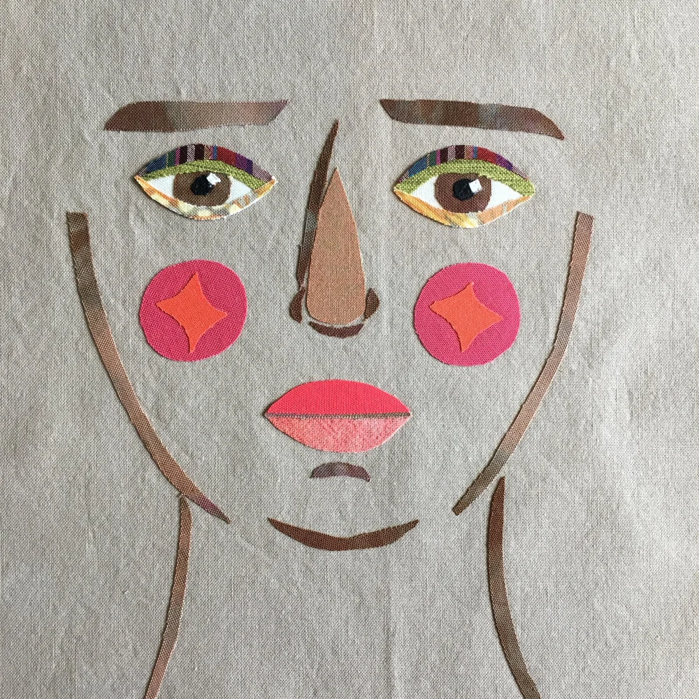 Faces in Fabric Part 2- Woman with Flowers — Kristin Shields