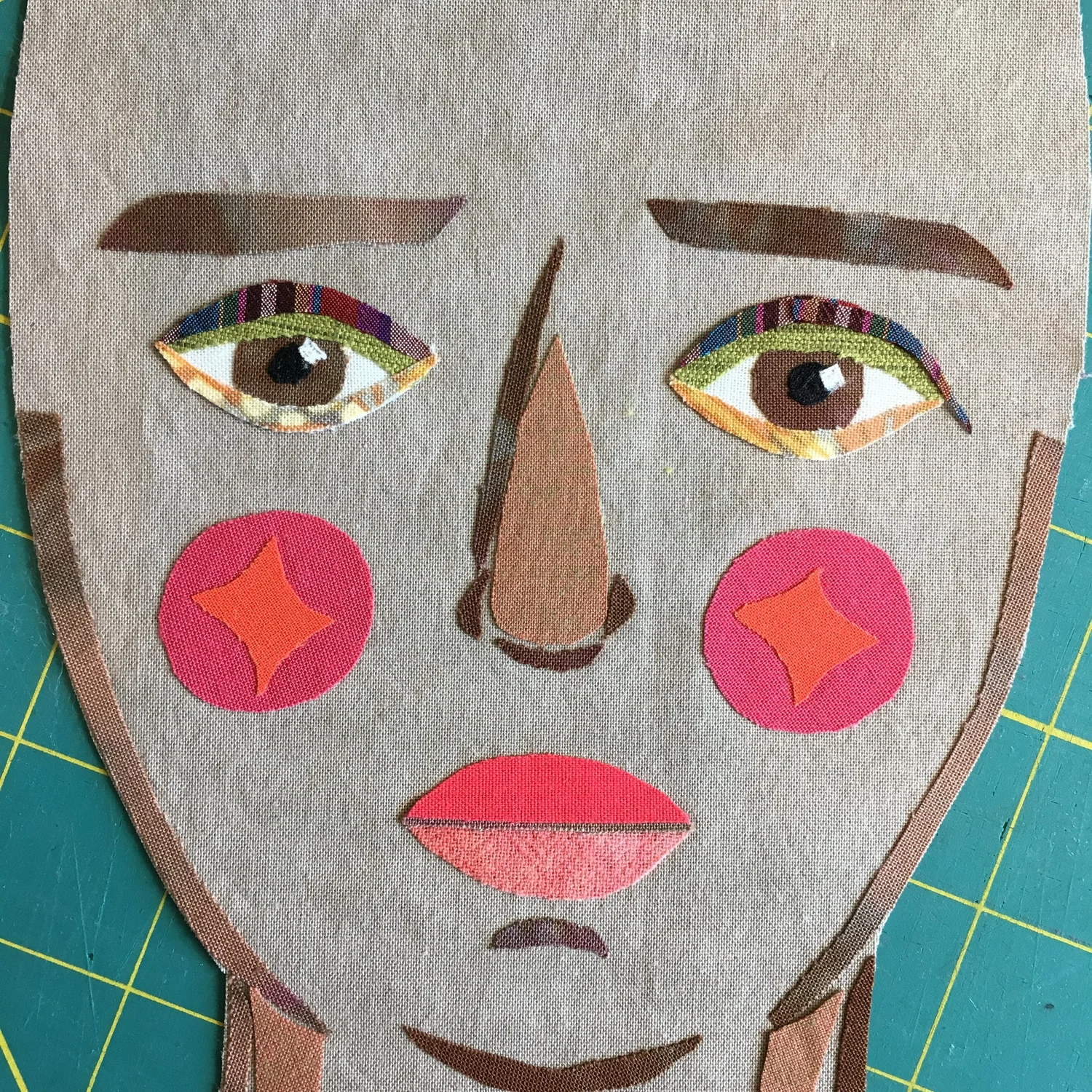 Faces in Fabric Part 2- Woman with Flowers — Kristin Shields