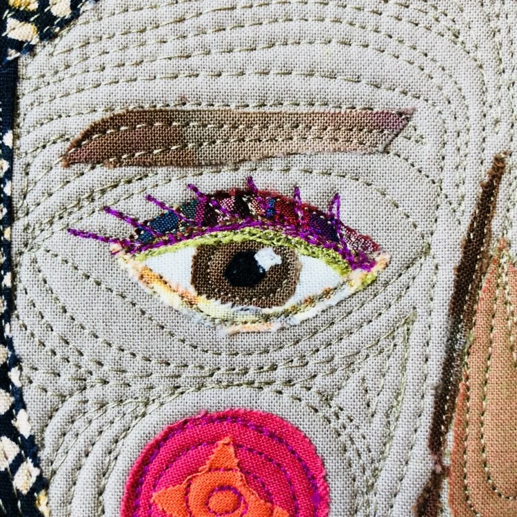 Faces in Fabric Part 2- Woman with Flowers — Kristin Shields