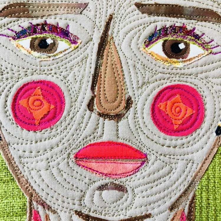 Faces in Fabric Part 2- Woman with Flowers — Kristin Shields