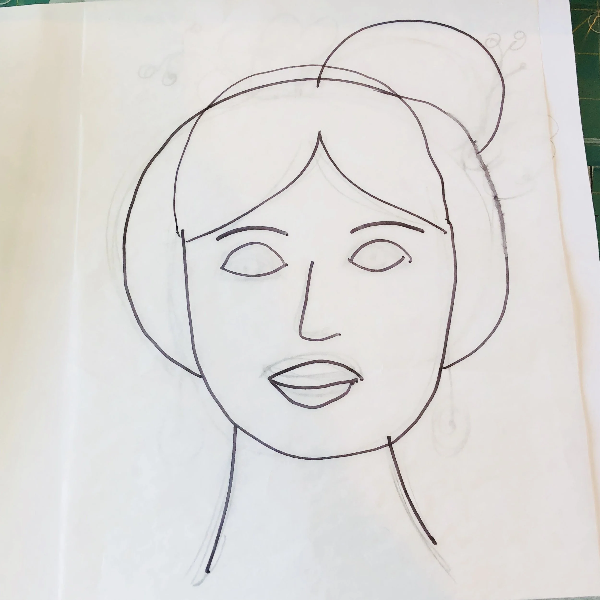 Faces in Fabric Part 2- Woman with Flowers — Kristin Shields