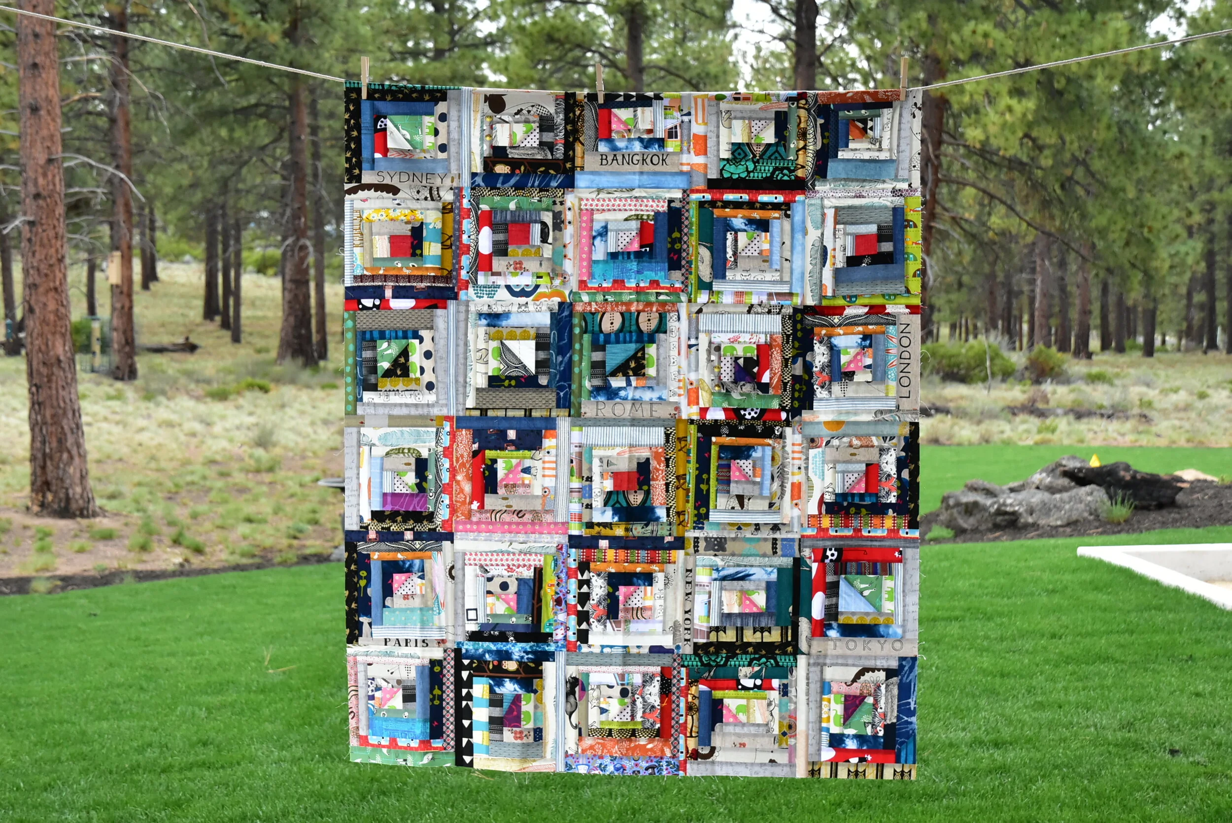 Fields and Furrows Log Cabin Quilt — Kristin Shields