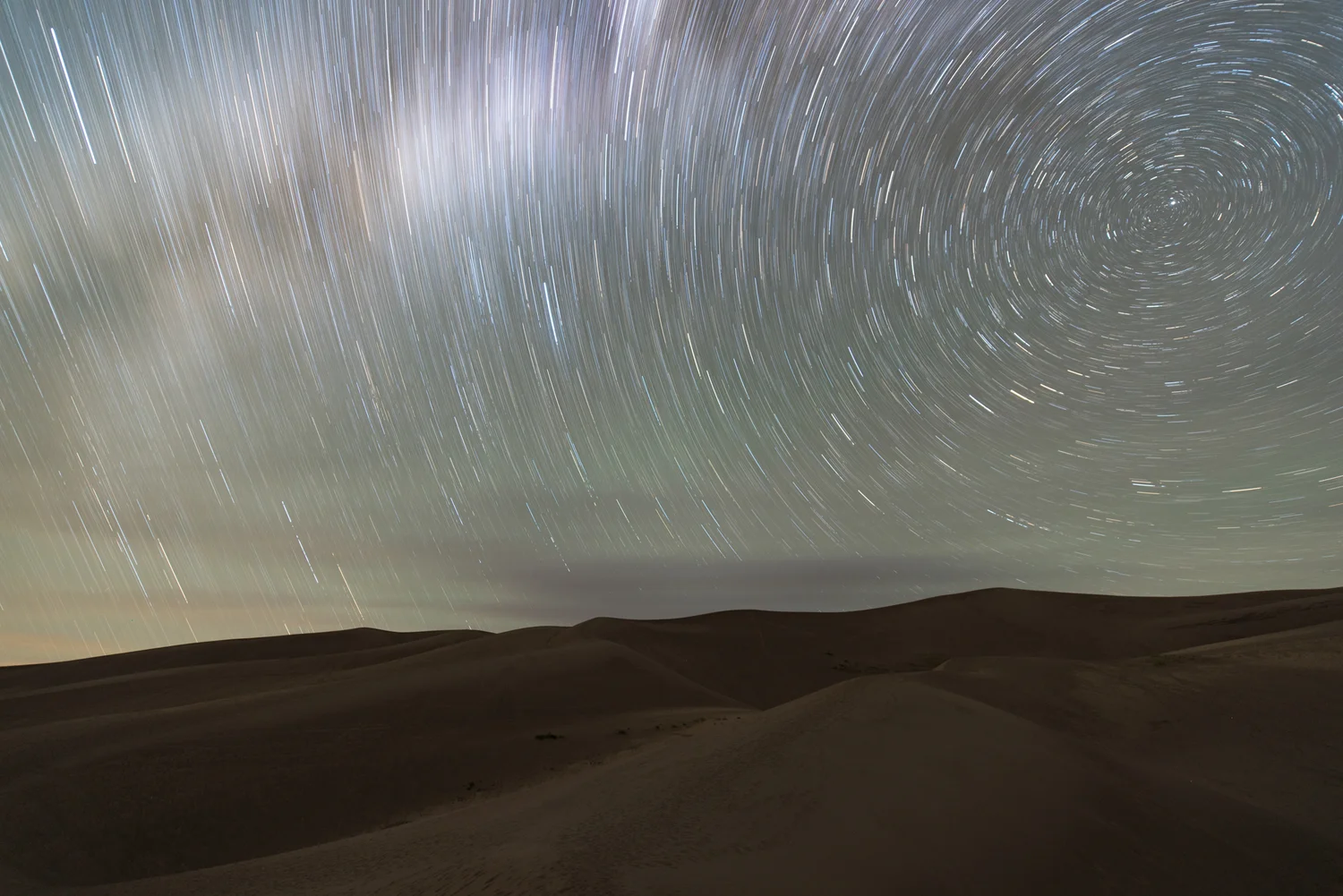 Desert Sand Dunes Night