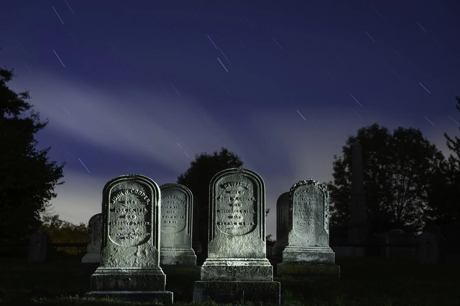 A Grave Collection: Five Nighttime Photos of Cemeteries — National ...