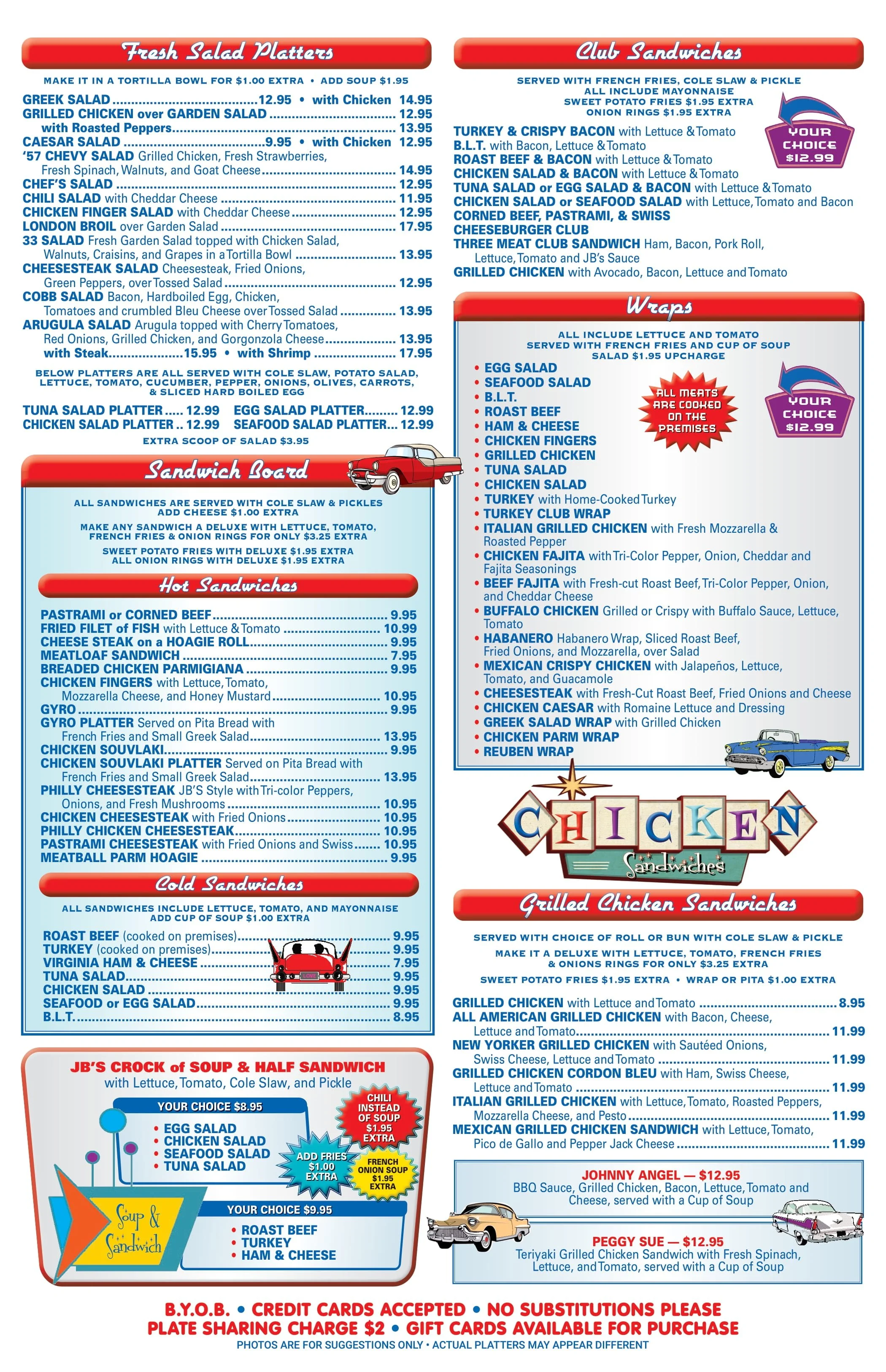 Menu — JB'S ROUTE 33 DINER & JB'S 57 DINER
