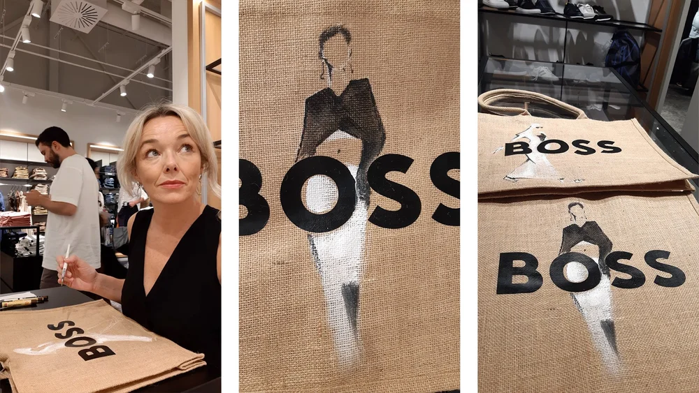 Personalising merch for BOSS — Virginia Romo Illustration