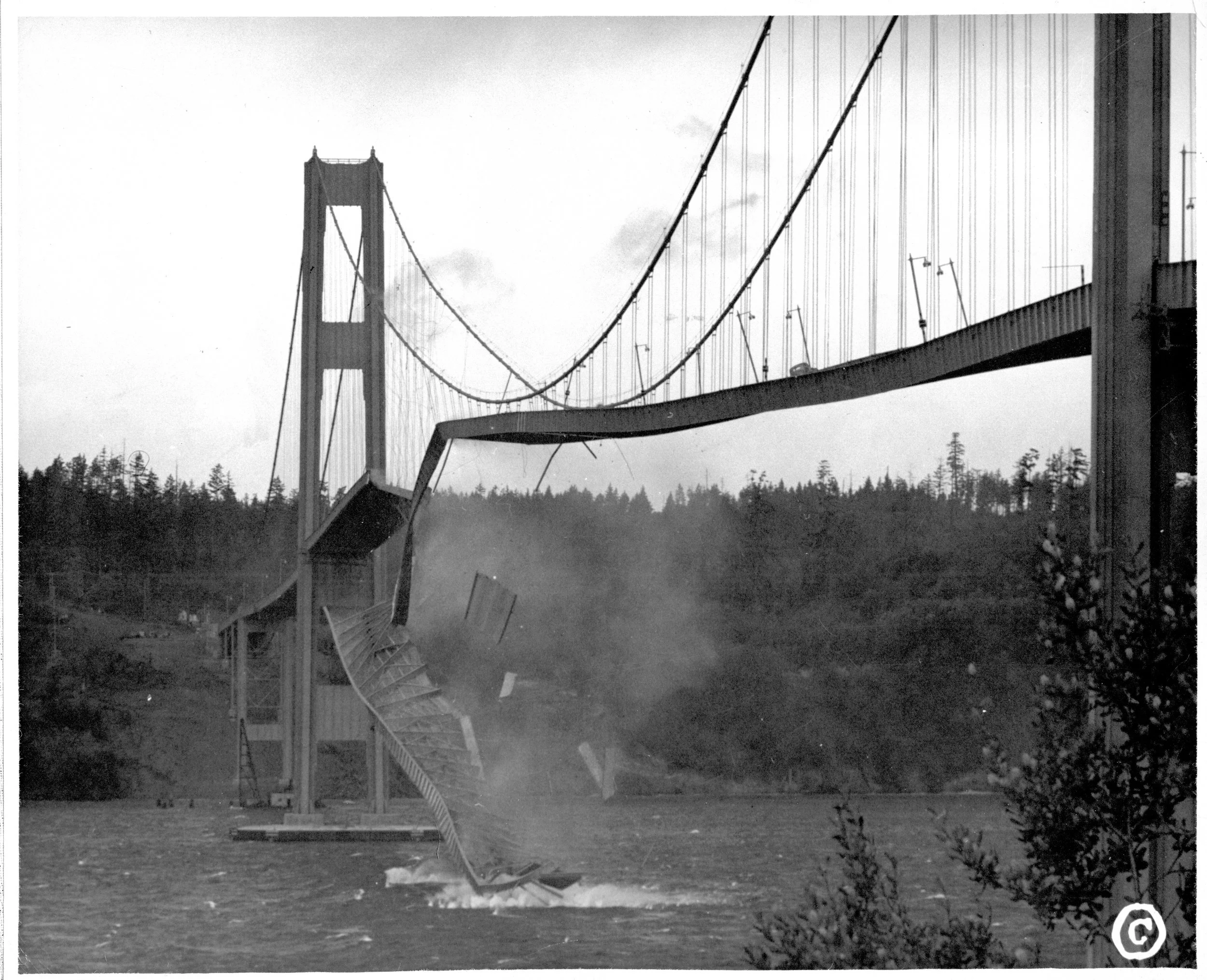 Tacoma Narrows Bridge Before Collapse