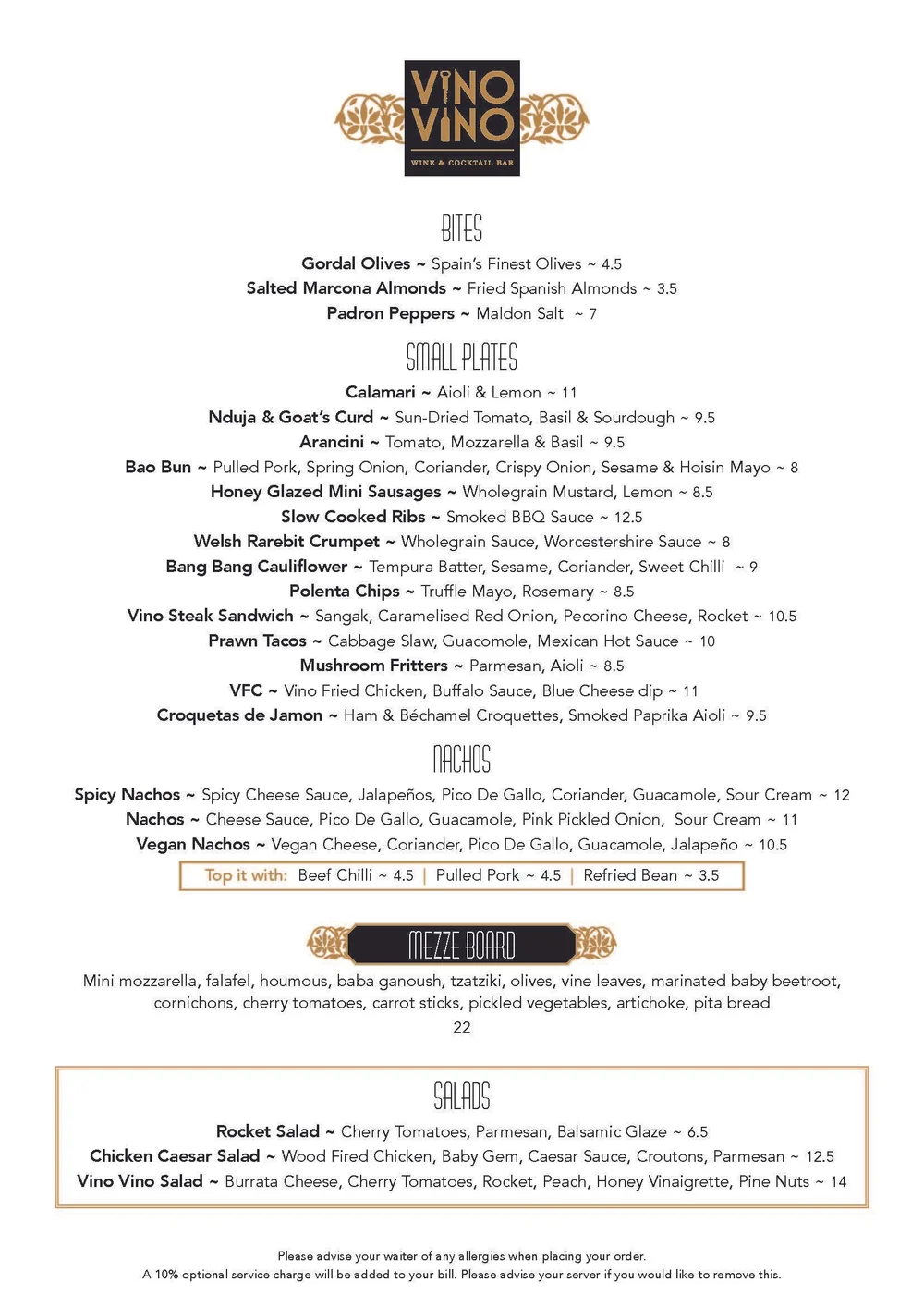 Menu — Vino Vino