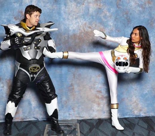 Jessica Rey Power Ranger Jessica Rey Arrives At "Saban's Power