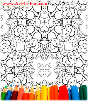 Abstract Patterns Coloring Pages - Printable E-Book of Detailed ...