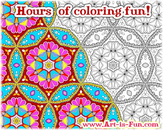 Abstract Patterns Coloring Pages - Printable E-Book of Detailed ...