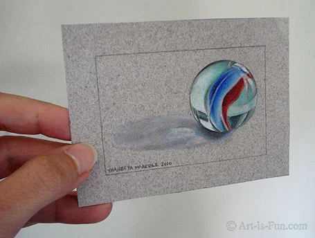 How to Draw a Marble: Step by Step Realistic Drawing Art Lesson — Art ...