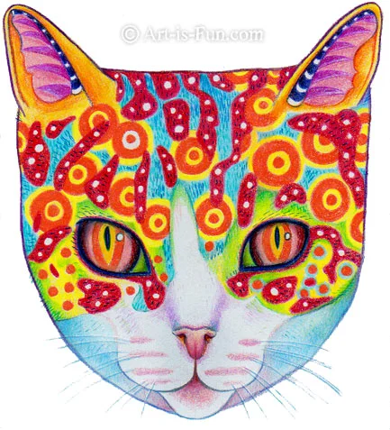How to Draw a Cat: Learn How to Create a Unique Colorful Cat Drawing ...