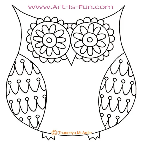 How to Draw an Owl: Learn to Draw a Cute Colorful Owl in this Easy Step ...