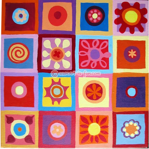 Abstract Art Flower Painting Lesson: How to Paint Abstract Flowers in ...