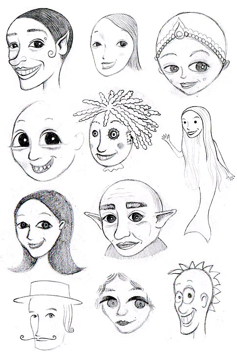 How to Draw Whimsical Faces: Tips for Drawing Whimsical Faces from Photographs — Art is Fun