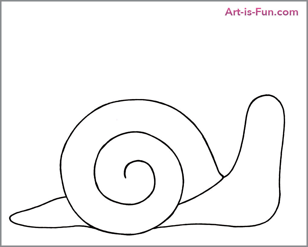 How to Draw Cute Snails - Fun & Easy Step-by-Step Drawing Lesson — Art ...